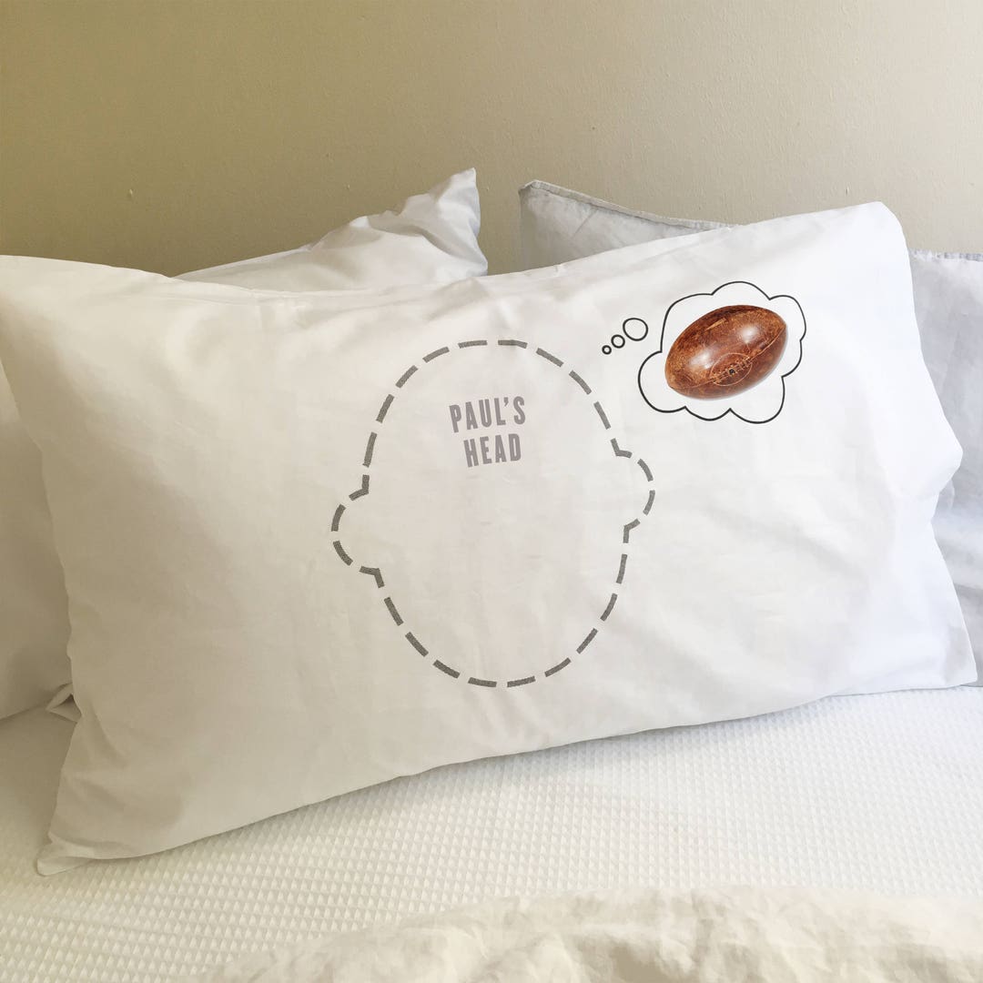 Funny Headcase Sports Pillowcase for Rugby Players and NFL Fans ...