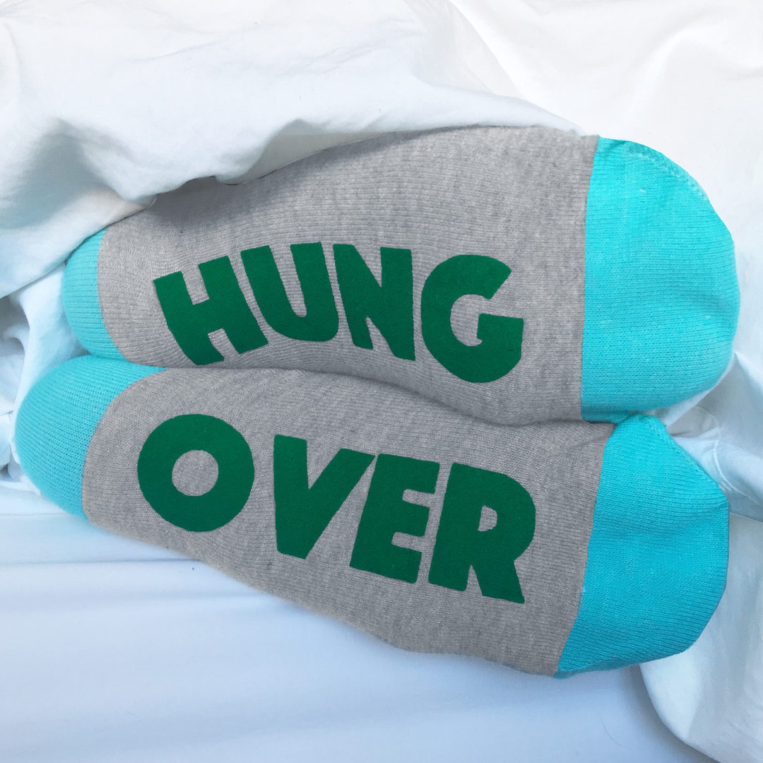 Funny Hangover Sock Gift - Feet Up! Hung Over Socks - Etsy