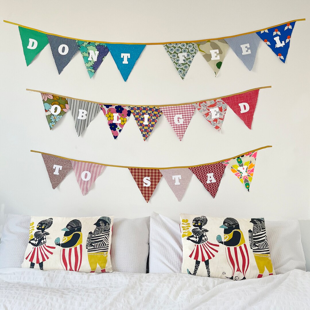 Don't Feel Obliged to Stay Cheerful Handmade Bunting - Etsy