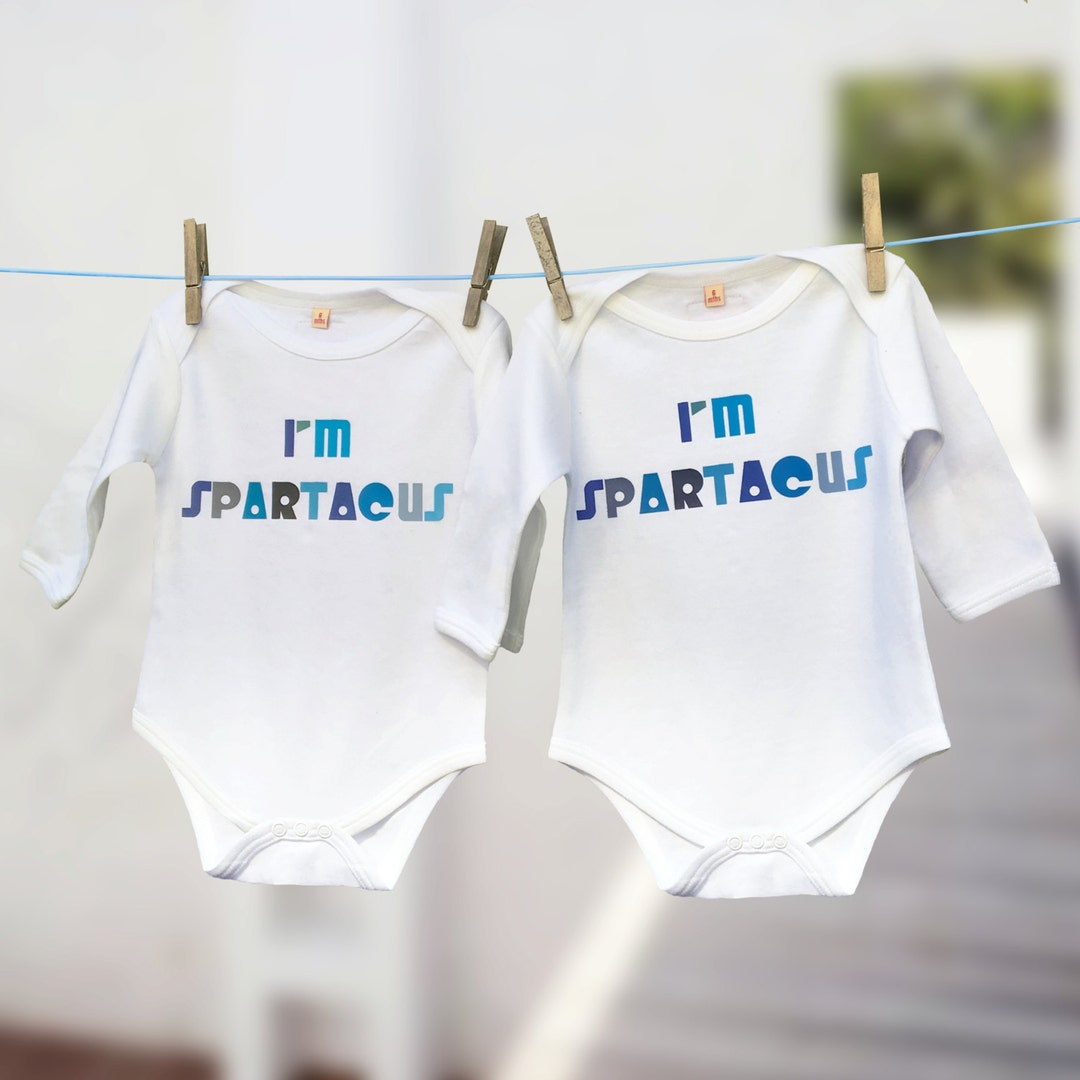 I'm Spartacus Baby Grow Twinset, Funny Baby Gift for Twins - Etsy