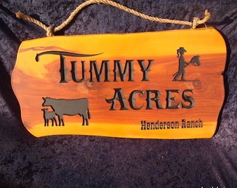 Cedar Sign 3ft Wide Wood Sign Rustic Cedar Slab Sign Custom Sign ...