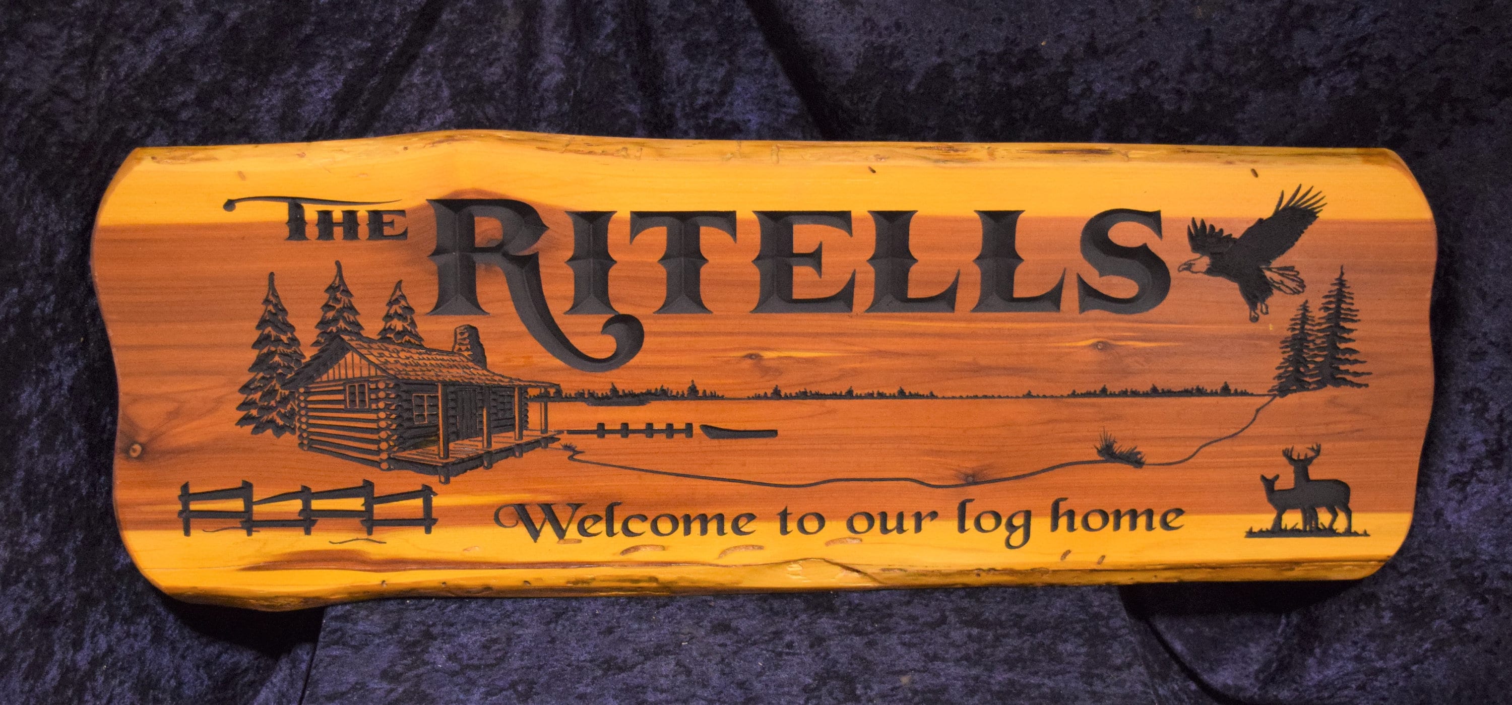 Cedar Sign 30 inches Wide Wood Sign Rustic Cedar Slab | Etsy