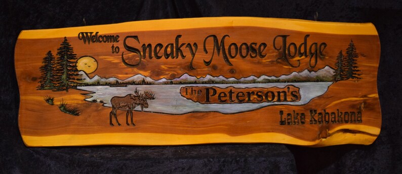 Cedar Sign 3ft Wide Wood Sign Rustic Cedar Slab Sign - Etsy