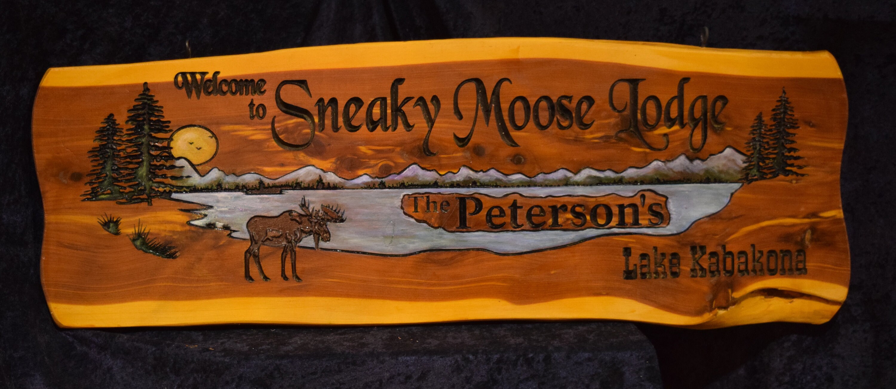 Cedar Sign 3ft Wide Wood Sign Rustic Cedar Slab Sign | Etsy