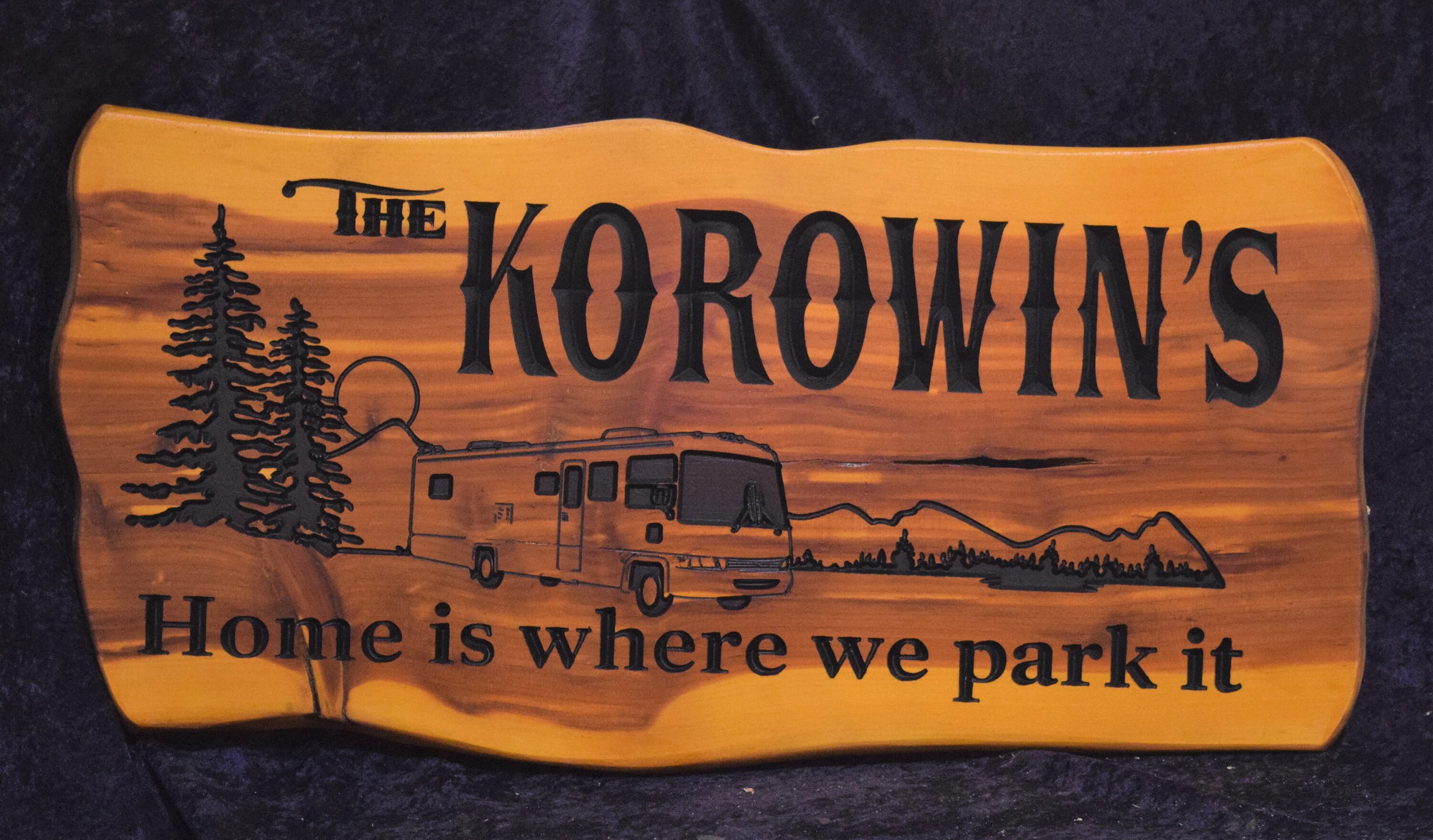 RV Sign * 2ft Wide * Camper Sign * Camping Sign * Campsite Sign * Cedar ...