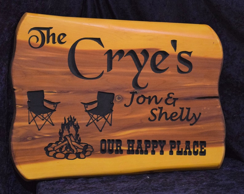 Cedar Sign * 18 Inch Wide * Wood Sign * Rustic Cedar Slab Sign * Custom ...