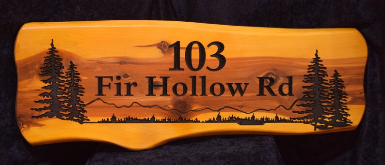 Cedar Sign 3ft Wide Wood Sign Rustic Cedar Slab Sign - Etsy