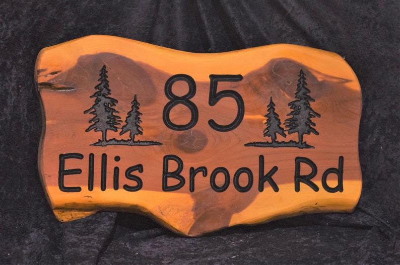 Cedar Sign * 18 Inch Wide * Wood Sign * Rustic Cedar Slab Sign * Custom ...