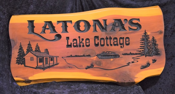Cedar Sign 30 Inches Wide Wood Sign Rustic Cedar Slab - Etsy