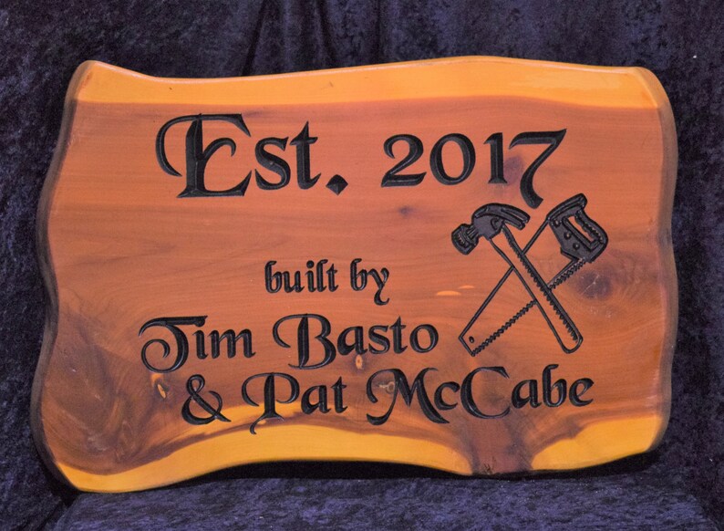 Cedar Sign * 18 Inch Wide * Wood Sign * Rustic Cedar Slab Sign * Custom ...