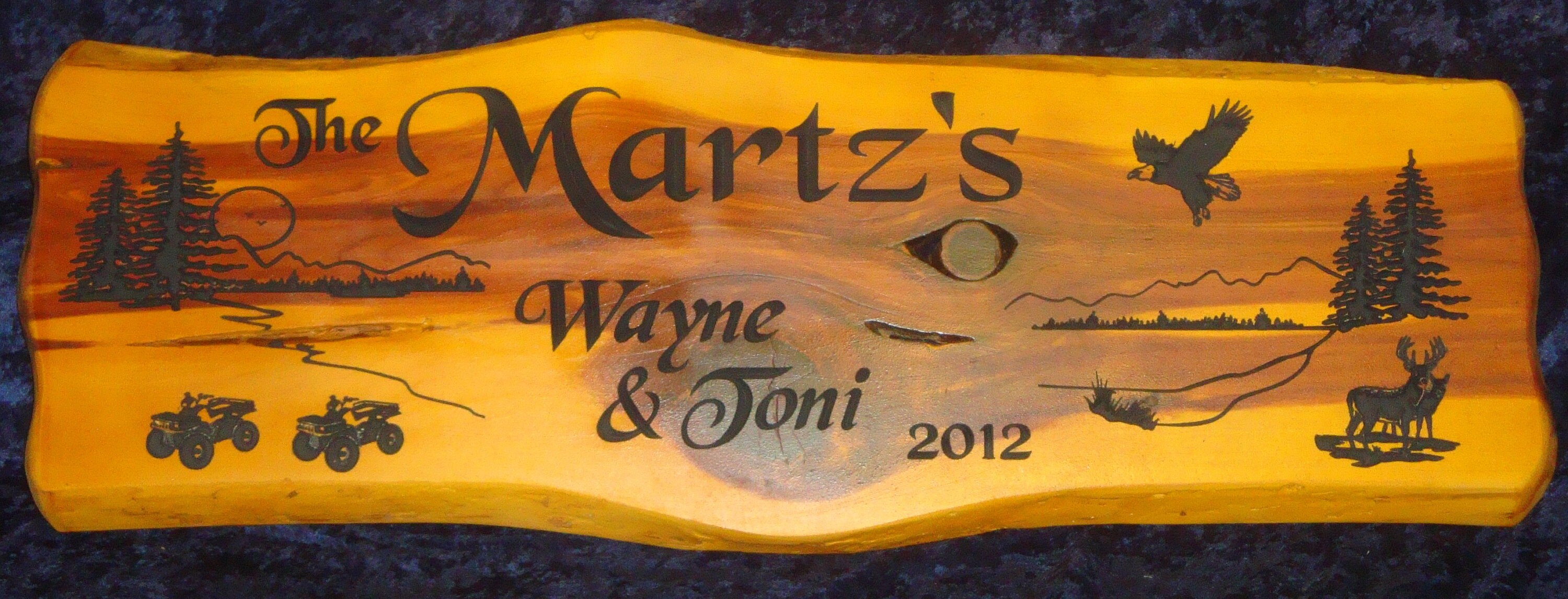 Cabin Sign 3ft Wide Cedar Sign Slab Sign Lodge Sign | Etsy