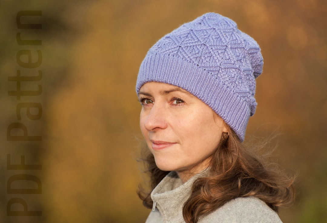PDF Knitting Pattern, Knit Hat Pattern, Twisted Fall Hat Pattern ...