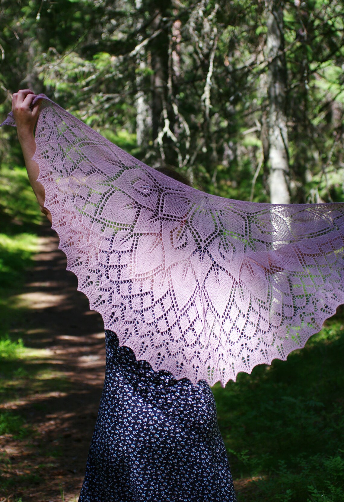 PDF Knitting Pattern, Knit Shawl Pattern, Flower Princess Shawl Pattern ...