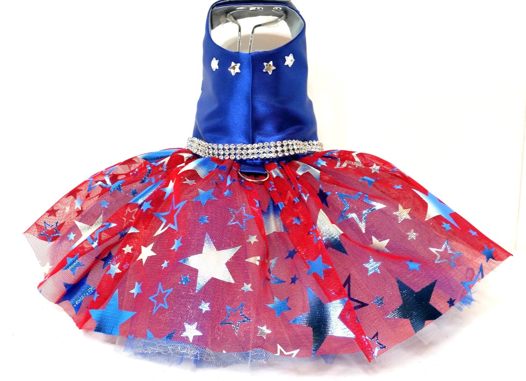 Star Spangled Girl Dog Harness Dress Xxsmall to 4xlarge Dog Dress, Dog ...