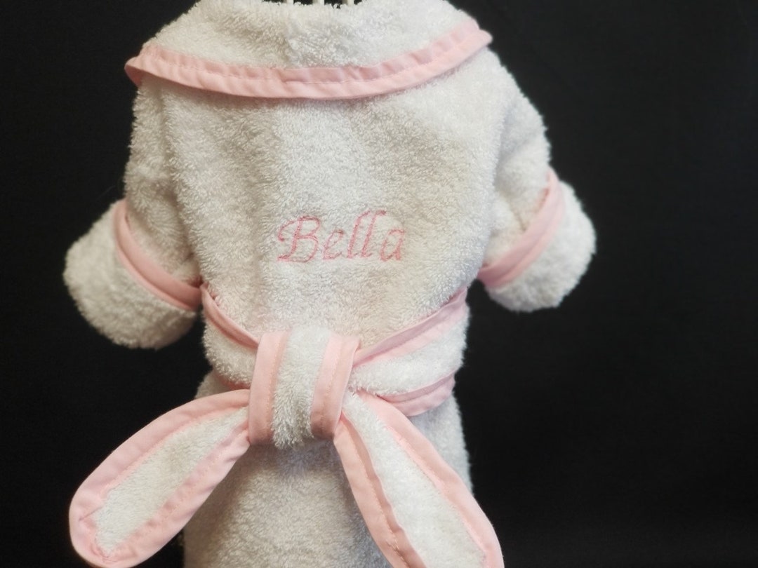 Personalized Girl Dog Bathrobe, Canine Bathrobe, Dog Bathrobe, Female ...