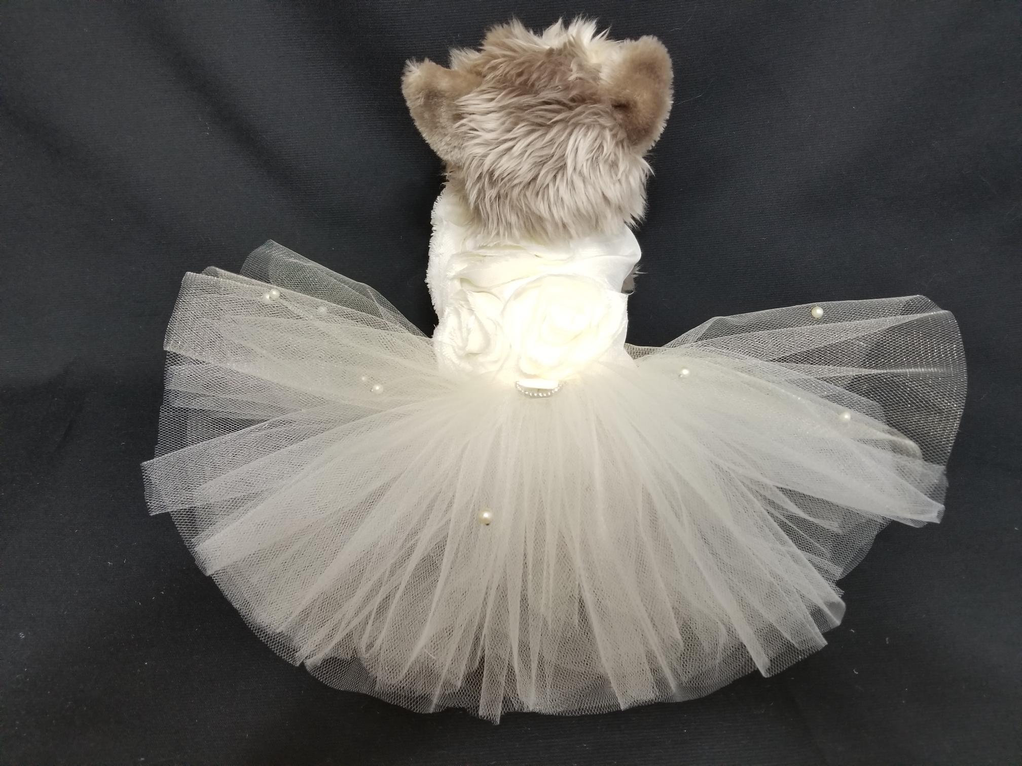 Dog Harness Dress Rose Couture Dog Dress Tutu Dog Dress | Etsy
