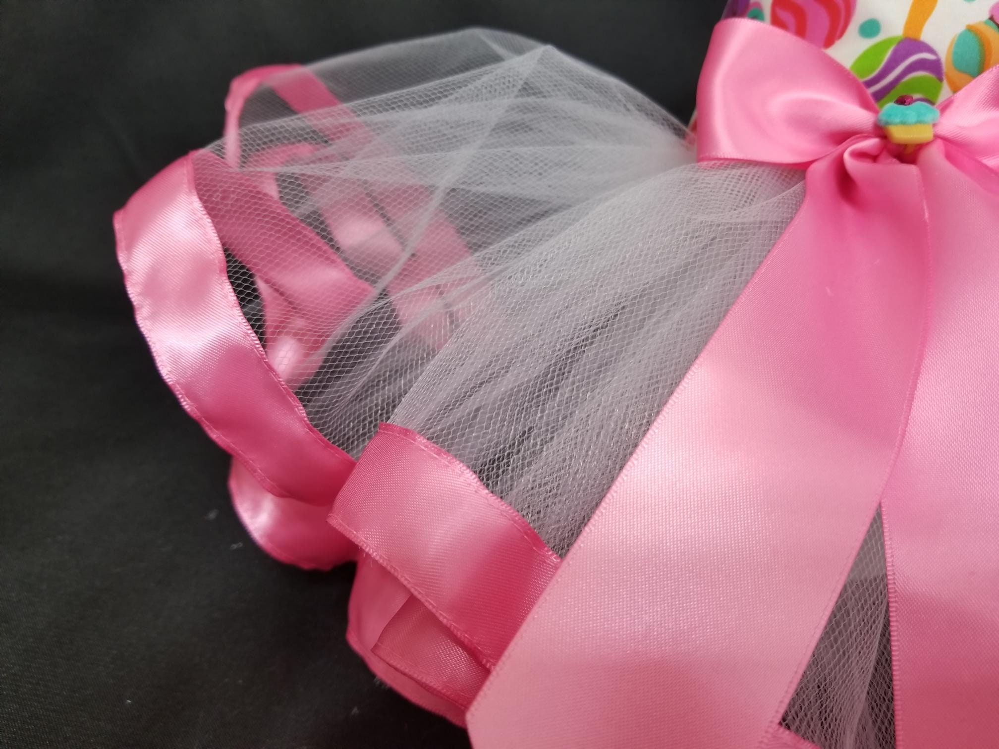 Cupcake Dog Harness Dress, Birthday Dog Dress, Tutu Dog Dress, Dog ...
