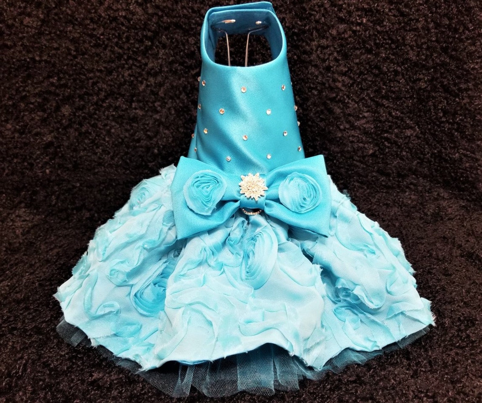Dog Tutu Dress, Turquoise Dog Harness Dress, Dog Tutu, Designer Dog ...