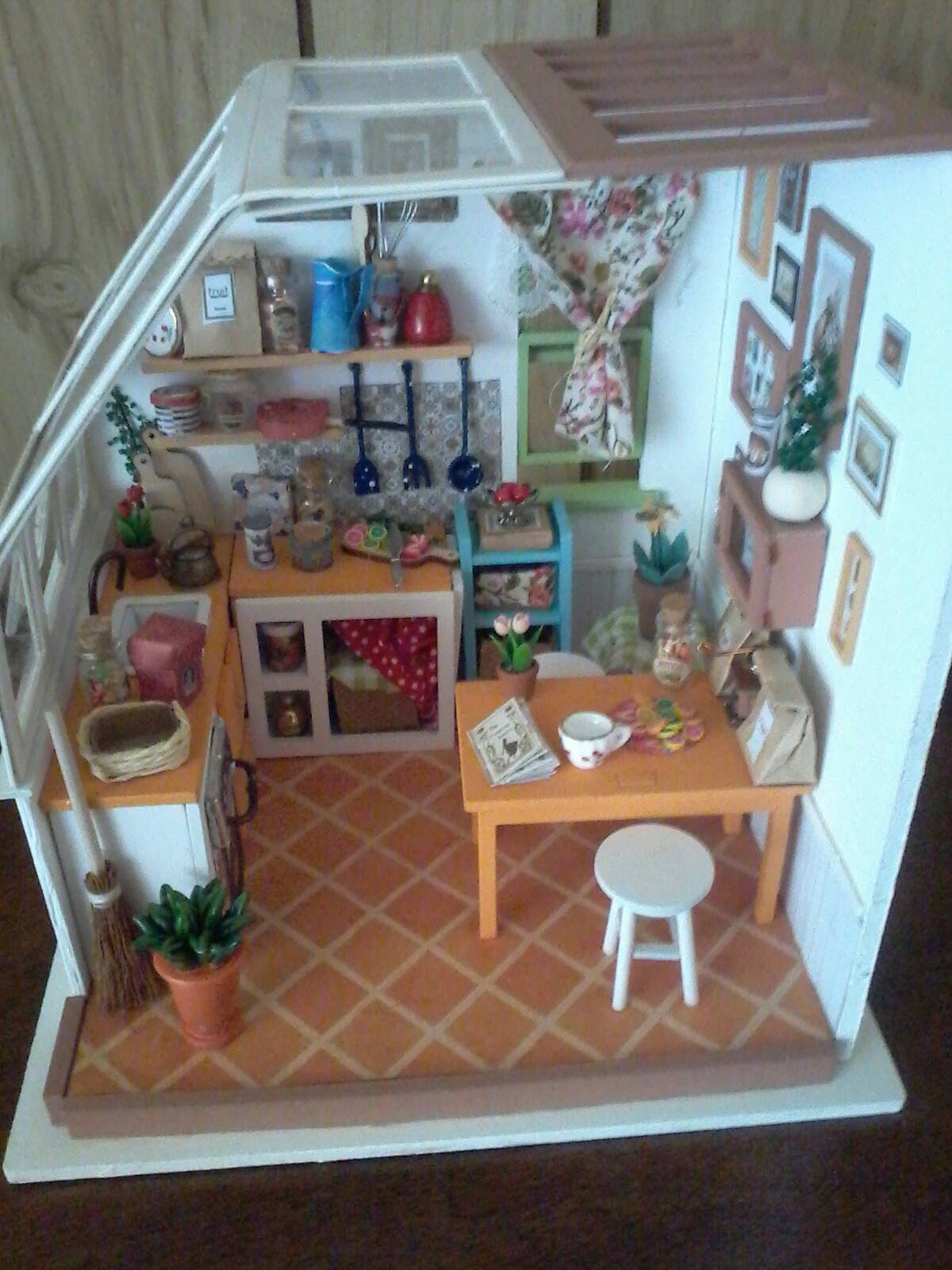 Miniature Retro, Handmade Miniature House Kitchen, Mini Kitchen Set ...