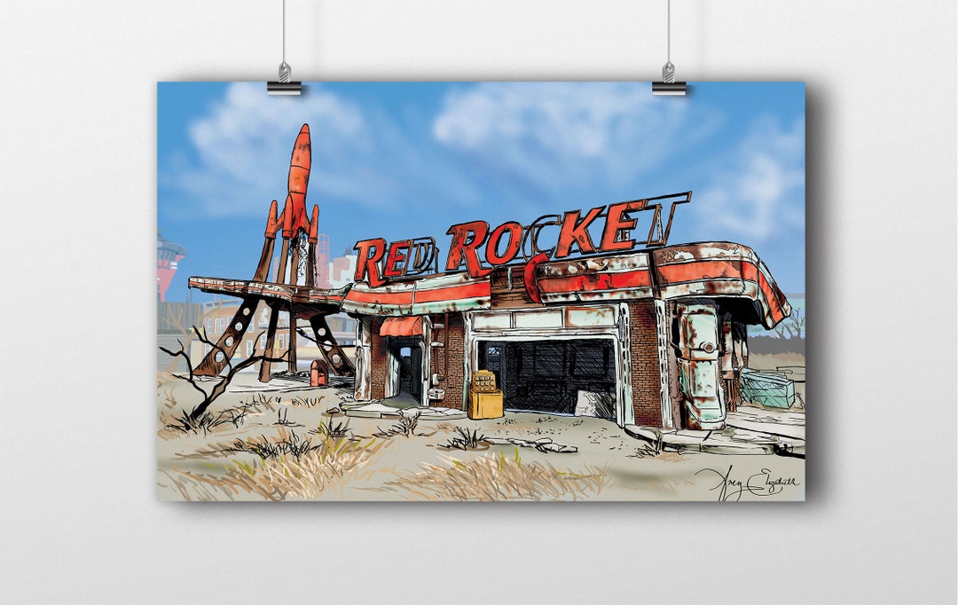 Red Rocket 11x17 Print - Etsy