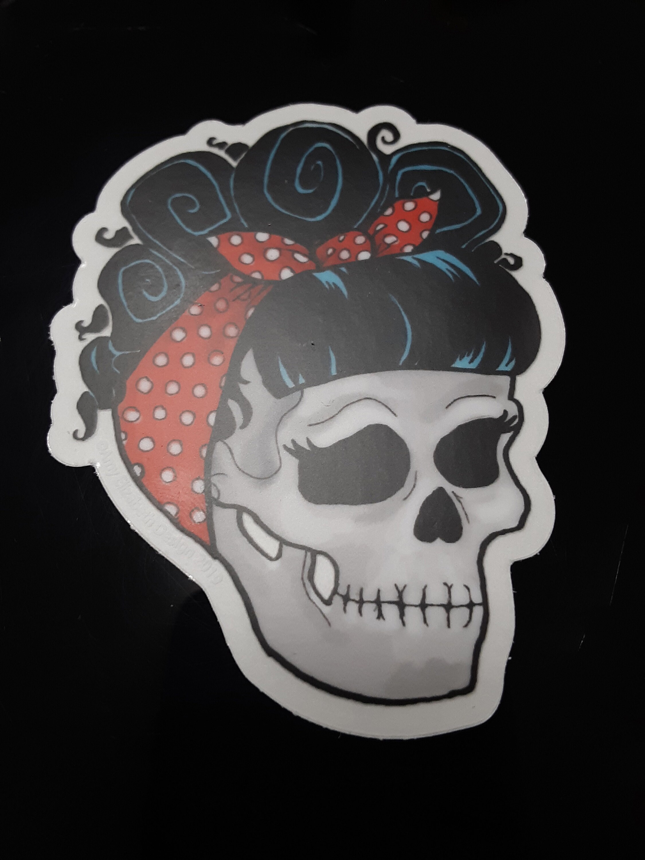 Pin up Skull 3-in Rockabilly Sticker - Etsy