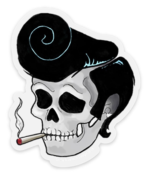 Greaser Skull Drawing