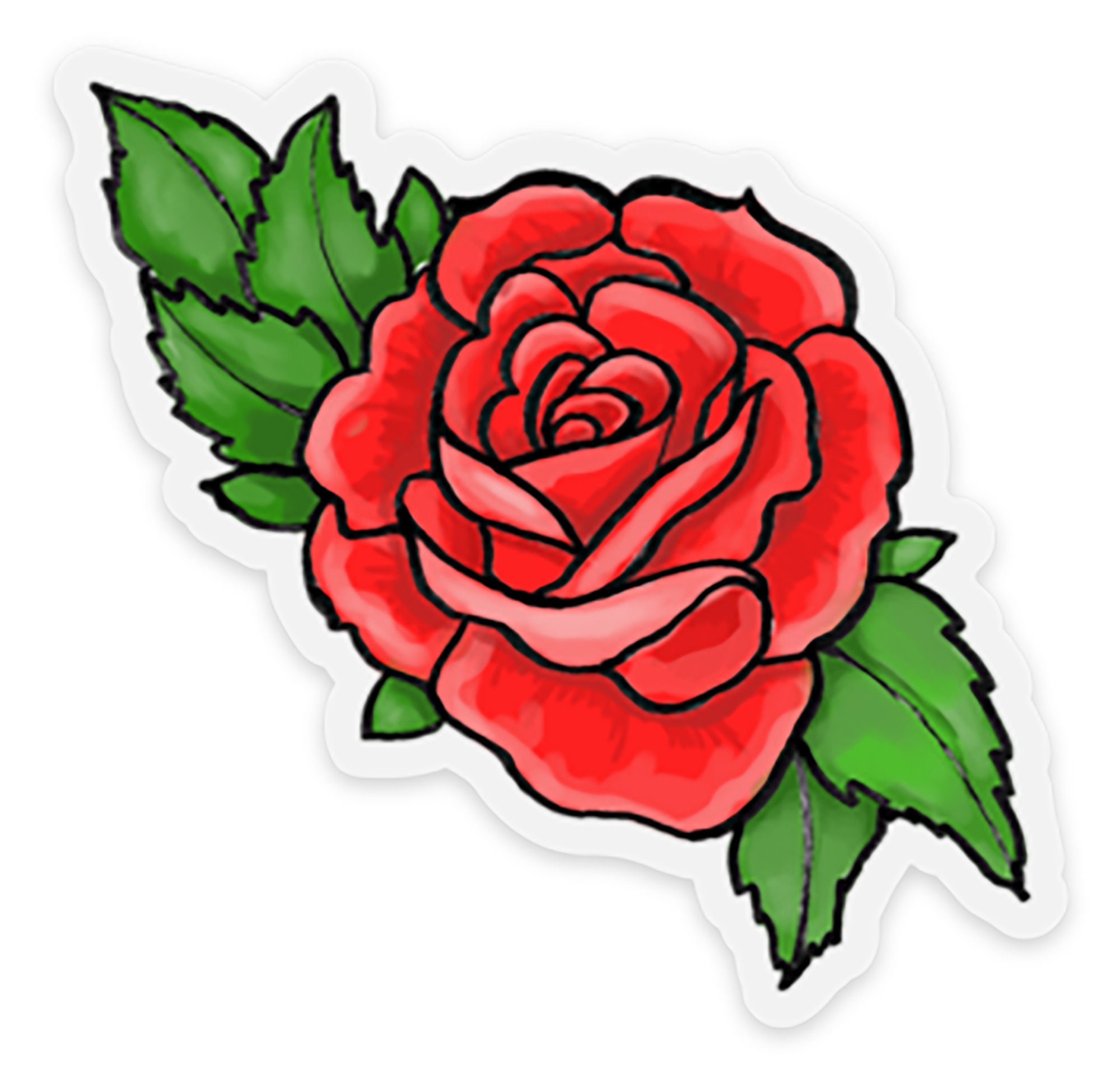 Rose Tattoo 3-in Sticker/magnet - Etsy Ireland