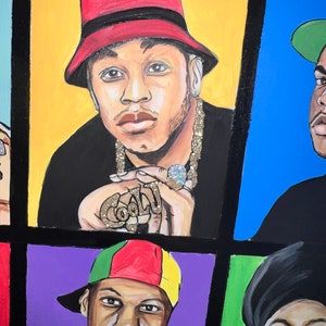 Golden Era - HIP HOP - Old School - Rappers - Handpainted - Canvas ...
