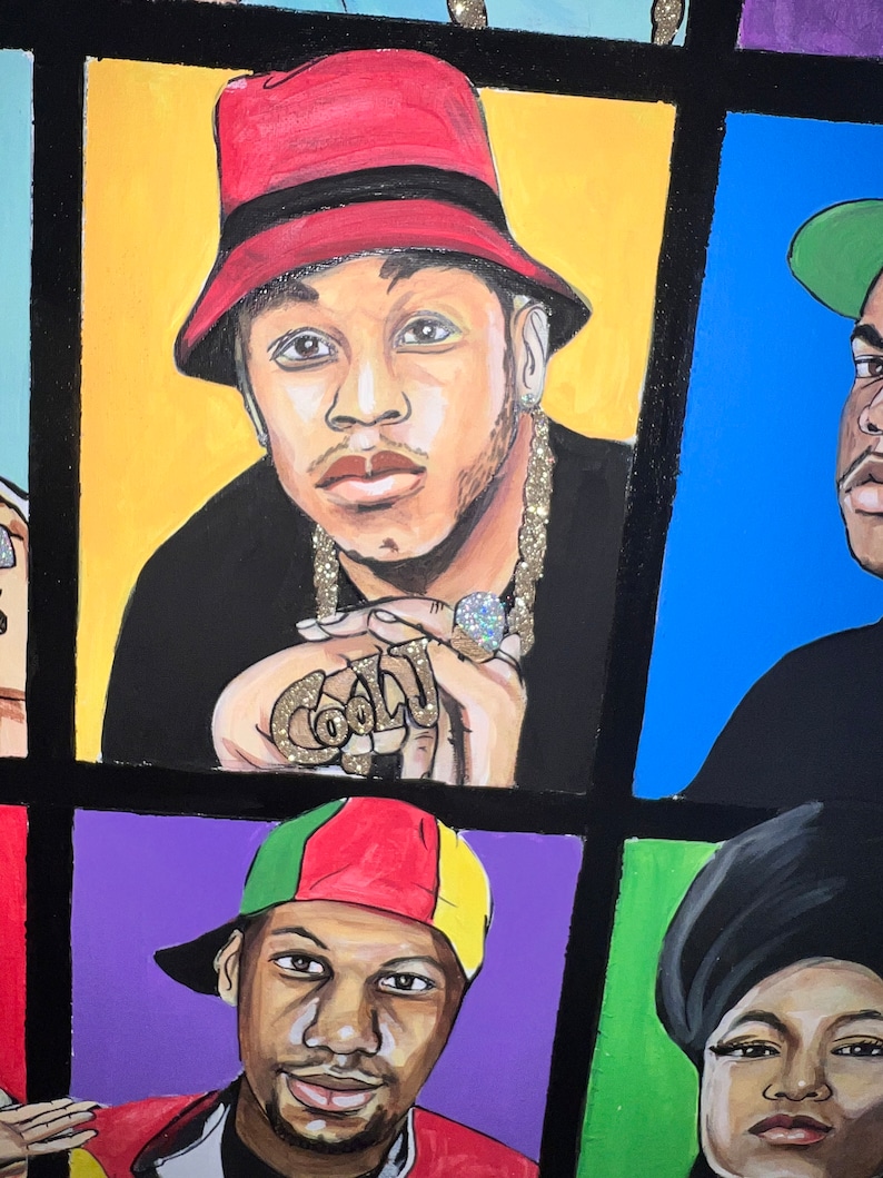 Golden Era - HIP HOP - Old School - Rappers - Handpainted - Canvas ...