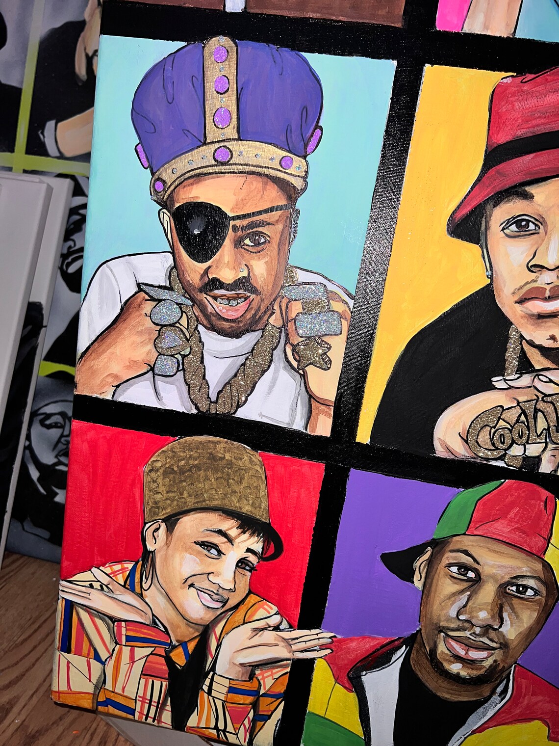 Golden Era - HIP HOP - Old School - Rappers - Handpainted - Canvas ...