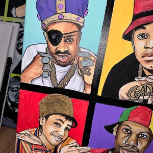 Golden Era - HIP HOP - Old School - Rappers - Handpainted - Canvas ...