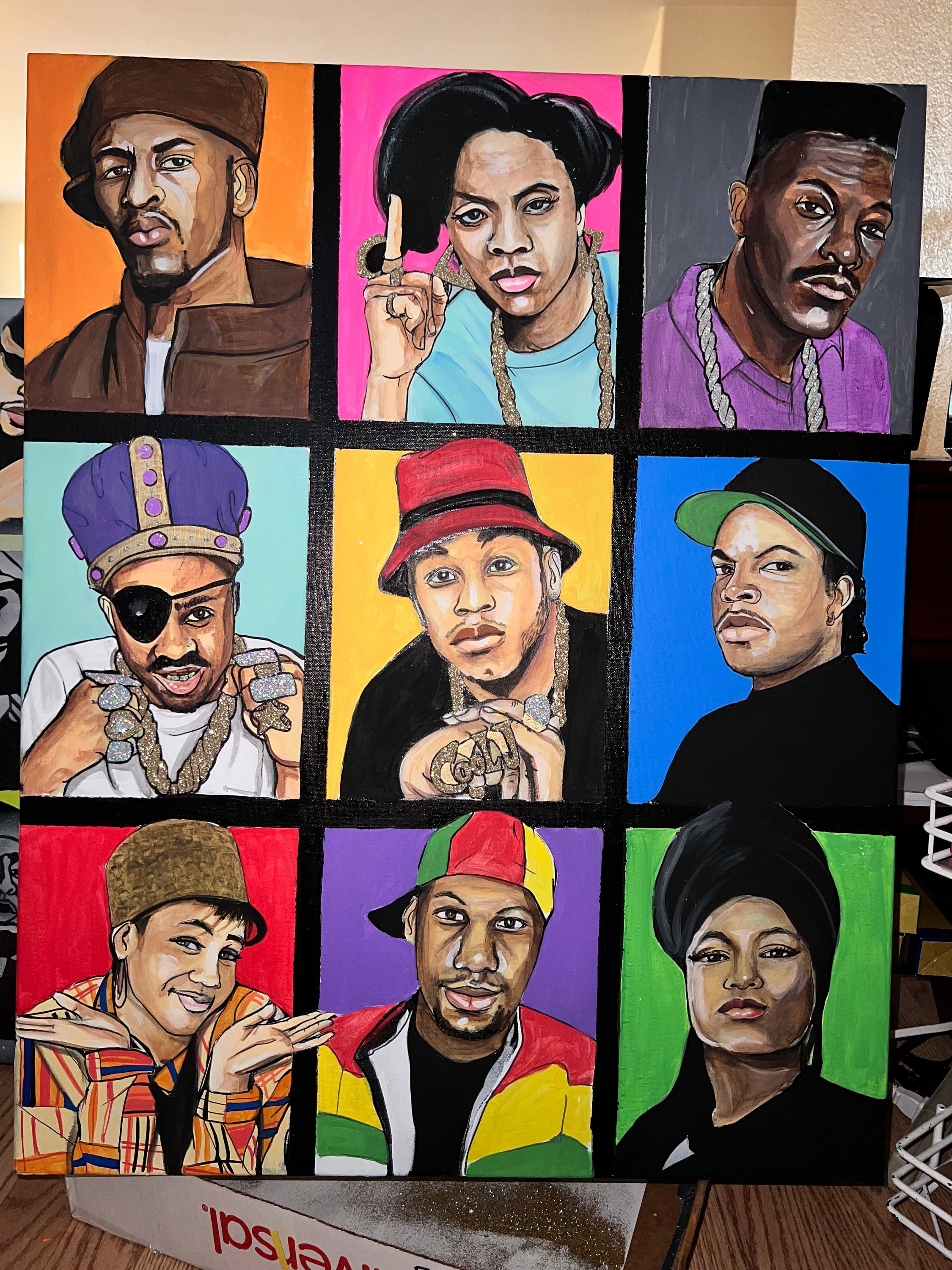 Golden Era - HIP HOP - Old School - Rappers - Handpainted - Canvas ...