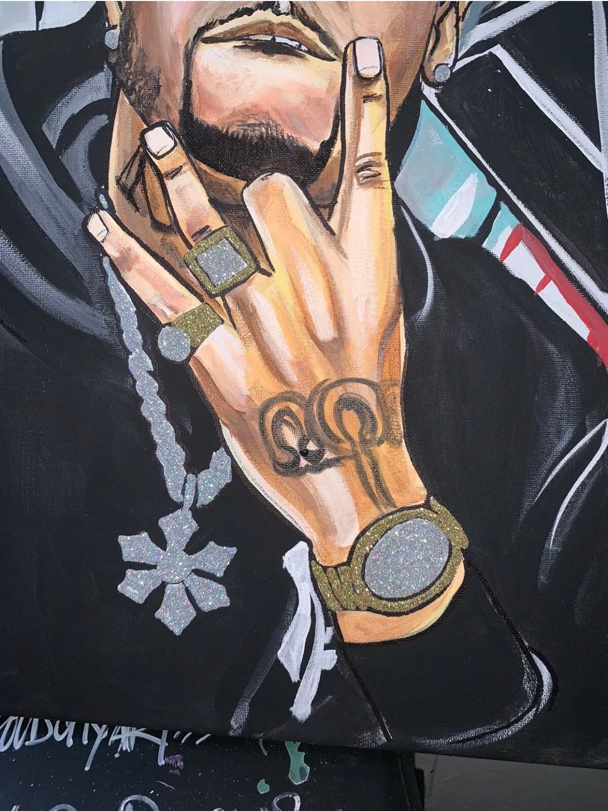 FIVIO FOREIGN - Demons -wetty - Drill - Big Drip - Handpainted ...
