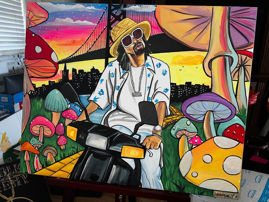 MAC DRE Psychedelic Bay Area Rappers Handpainted - Etsy