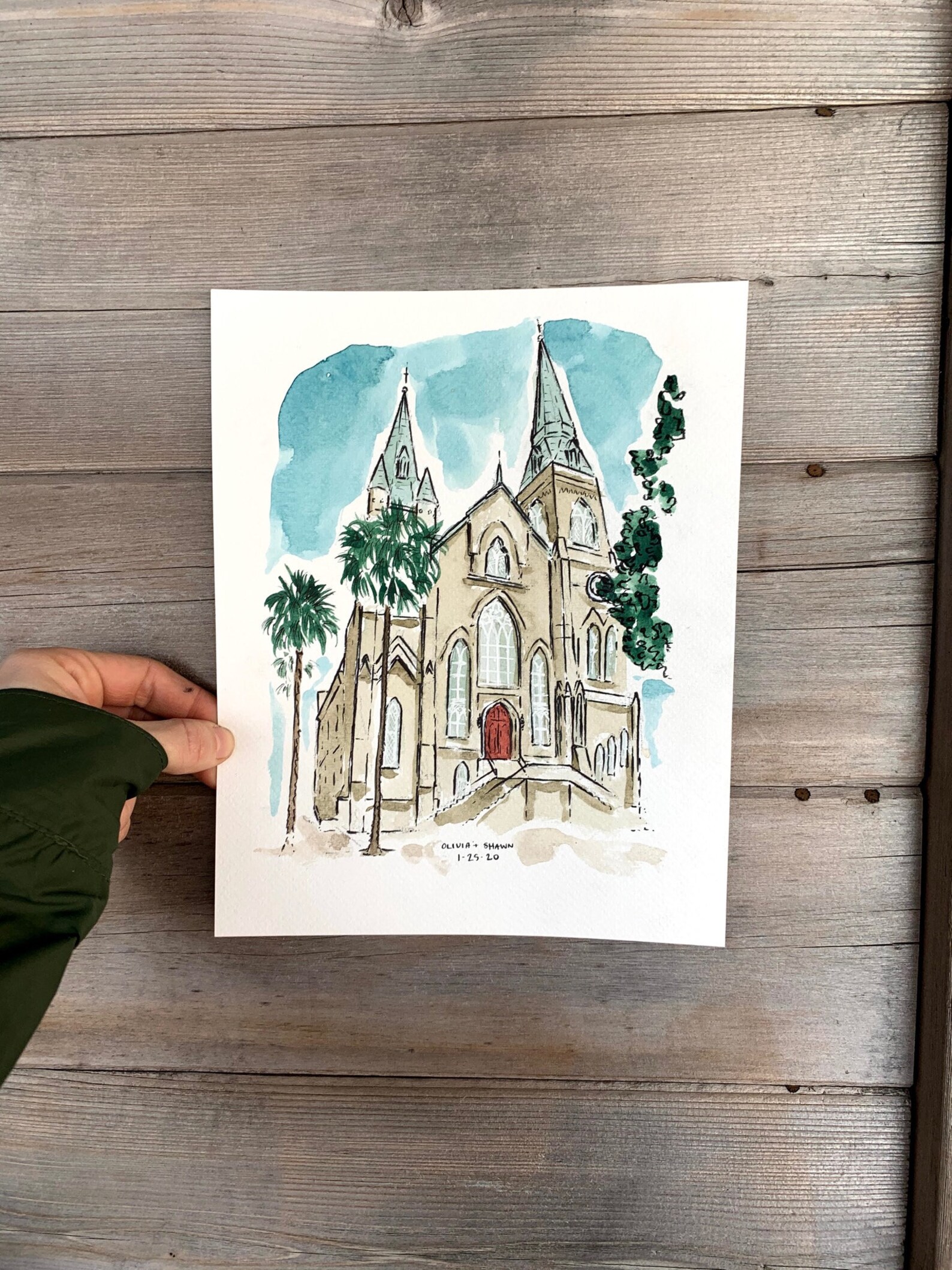 Wedding Venue Watercolor Wedding Venue Painting Wedding - Etsy
