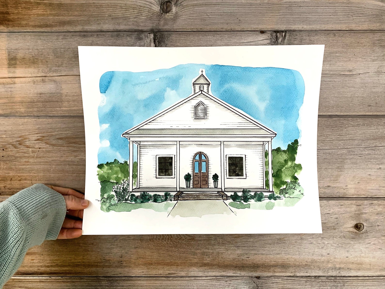 Wedding Venue Watercolor, Wedding Venue Painting, Wedding Venue ...