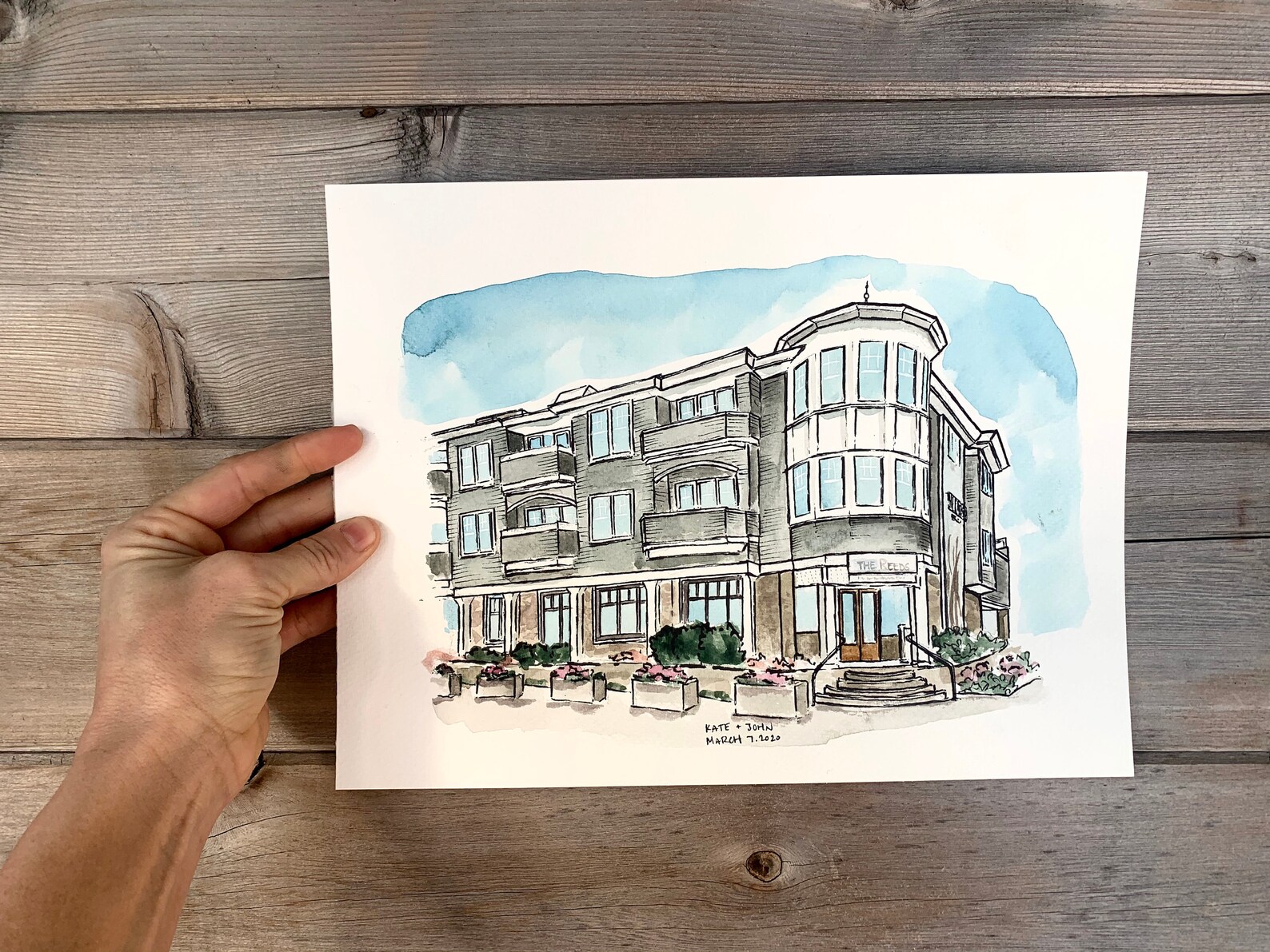 Wedding Venue Watercolor, Wedding Venue Painting, Wedding Venue ...