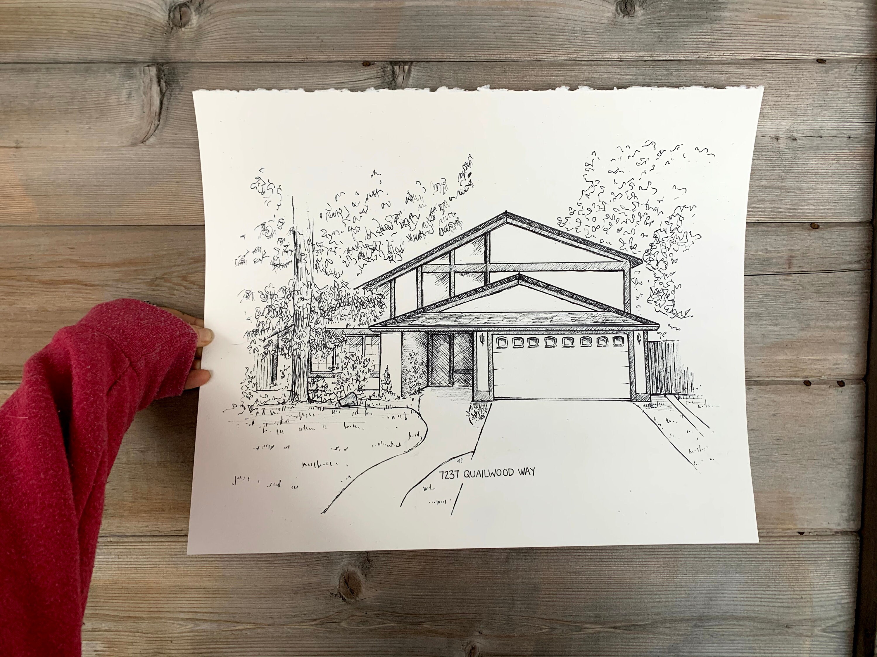 Custom House Sketch, House Drawing From Photo, Drawing of House, Sketch ...