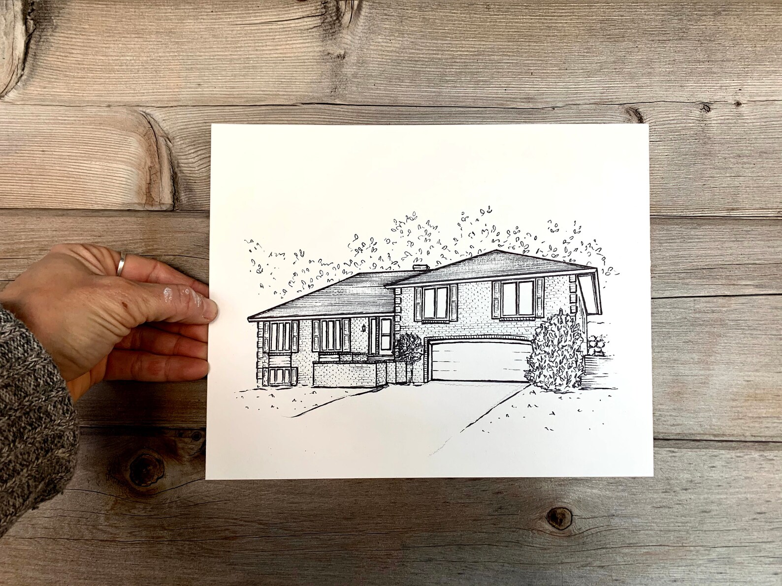 Custom House Drawing From Photo House Portrait Realtor Gift | Etsy