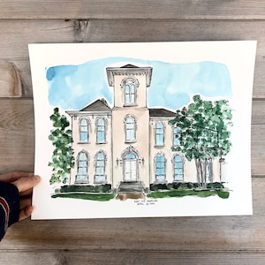 Wedding Venue Art, Wedding Ceremony Sketch, Wedding Venue Illustration ...