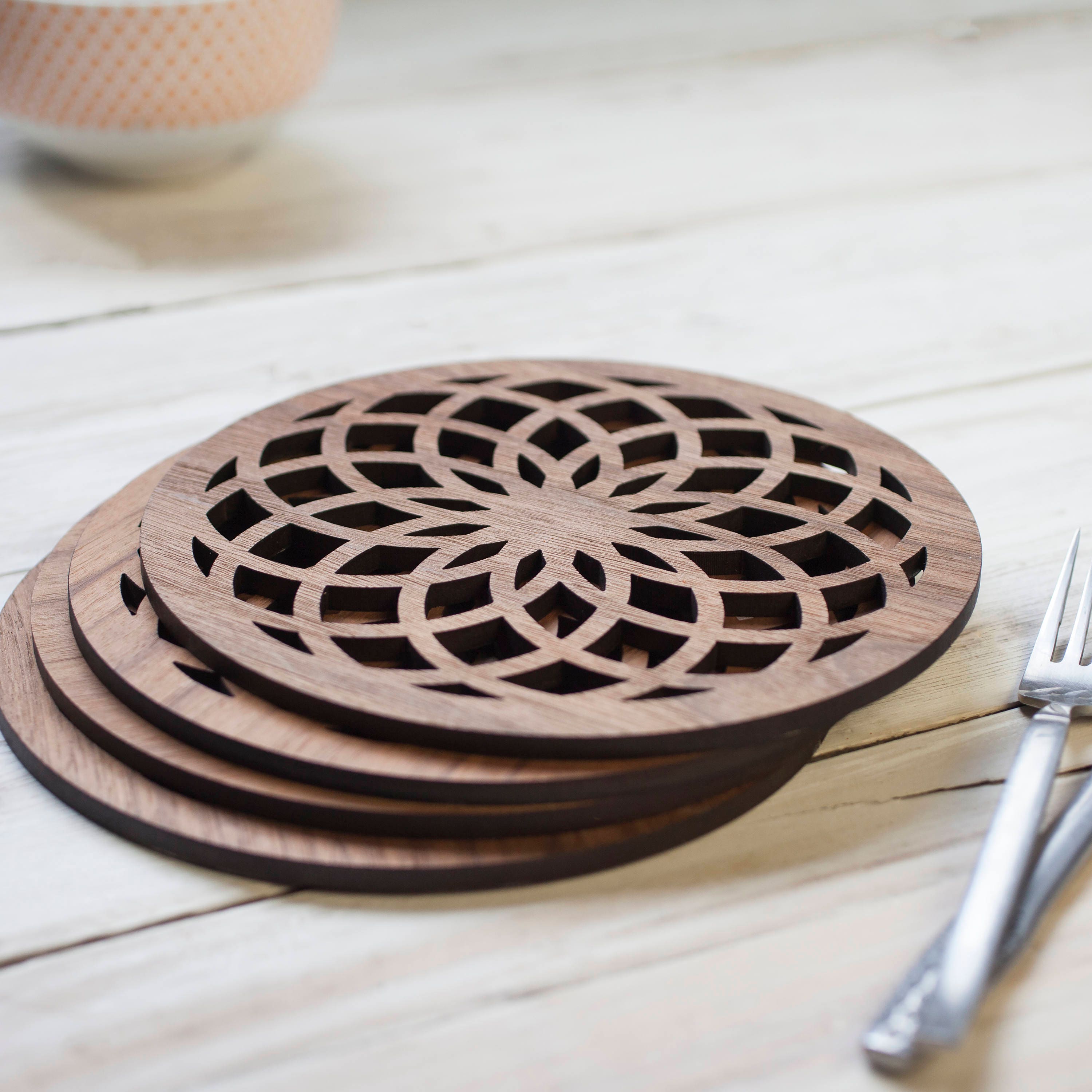 Flower of Life Wood Coasters Sacred Geometry Seed of Life - Etsy
