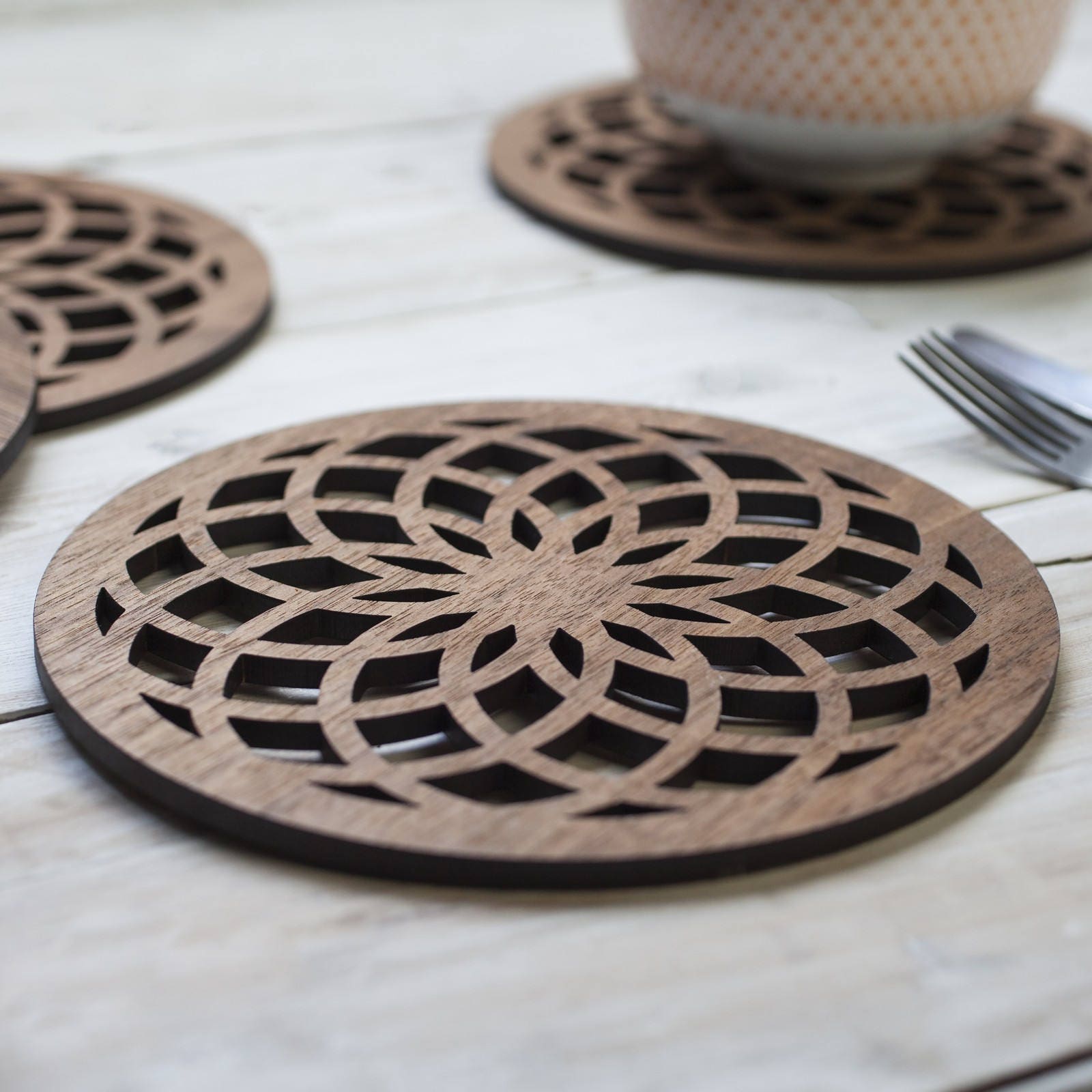 Flower of Life Wood Coasters Sacred Geometry Seed of Life - Etsy