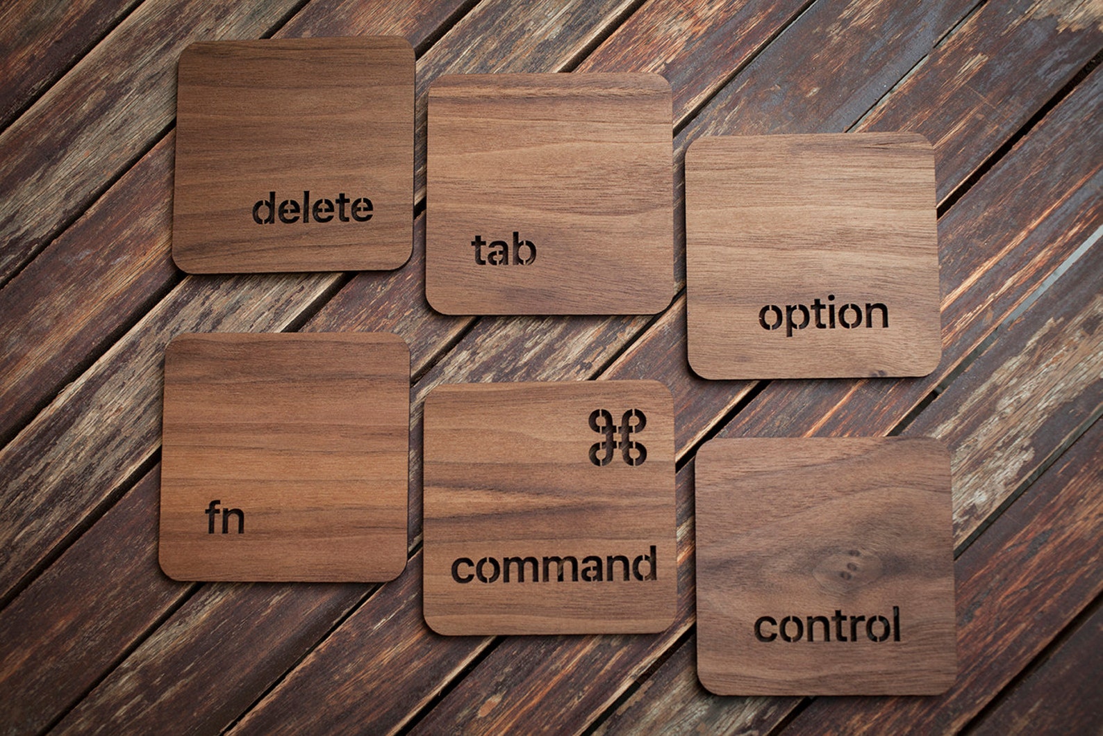 Mac Keyboard Coasters Silicon Valley Wood Coasters Gift for Him Gifts ...