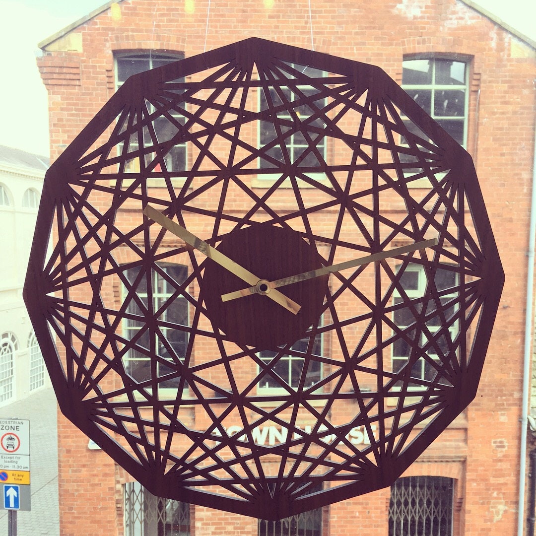 Contemporary Clock Mandala Clock Geometric Design Sacred Geometry ...