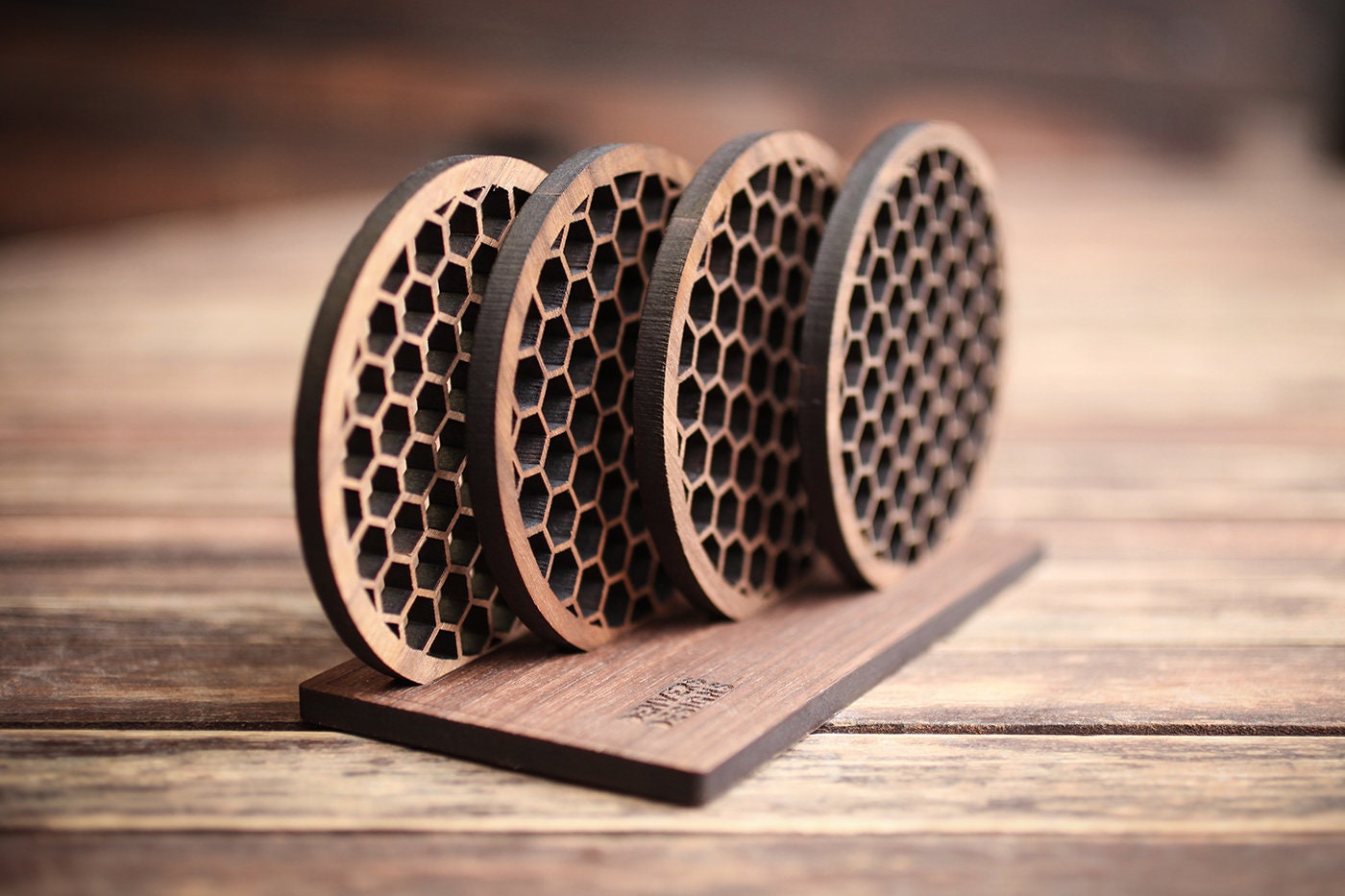 Custom Engraved Coaster Holder: Holds 4 or 6 Coasters (no Coasters ...