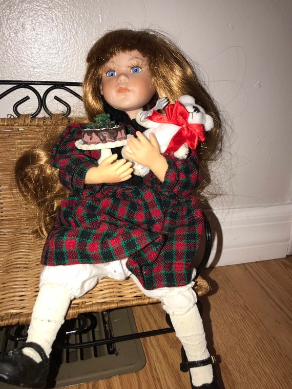 Boyds Bear Doll Collective Porcelain Doll Christmas Doll | Etsy