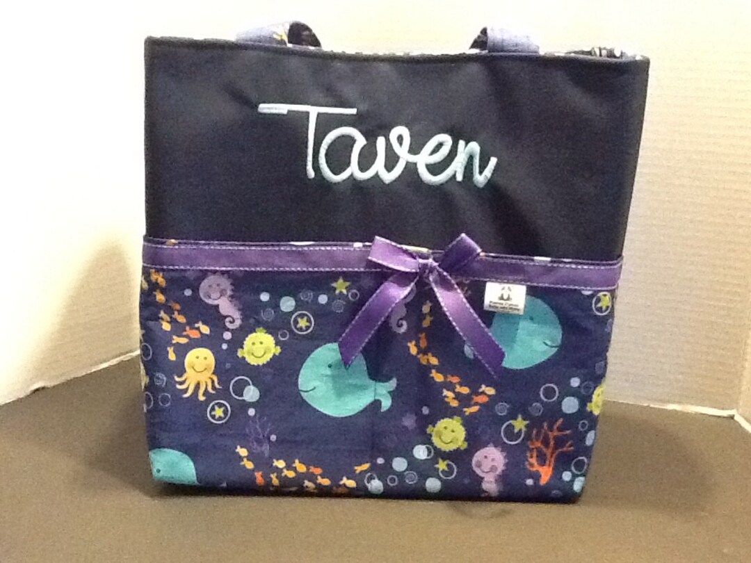 Personalized Whales/octopus/fish/ Under Sea Diaper Bag/ School Bag ...