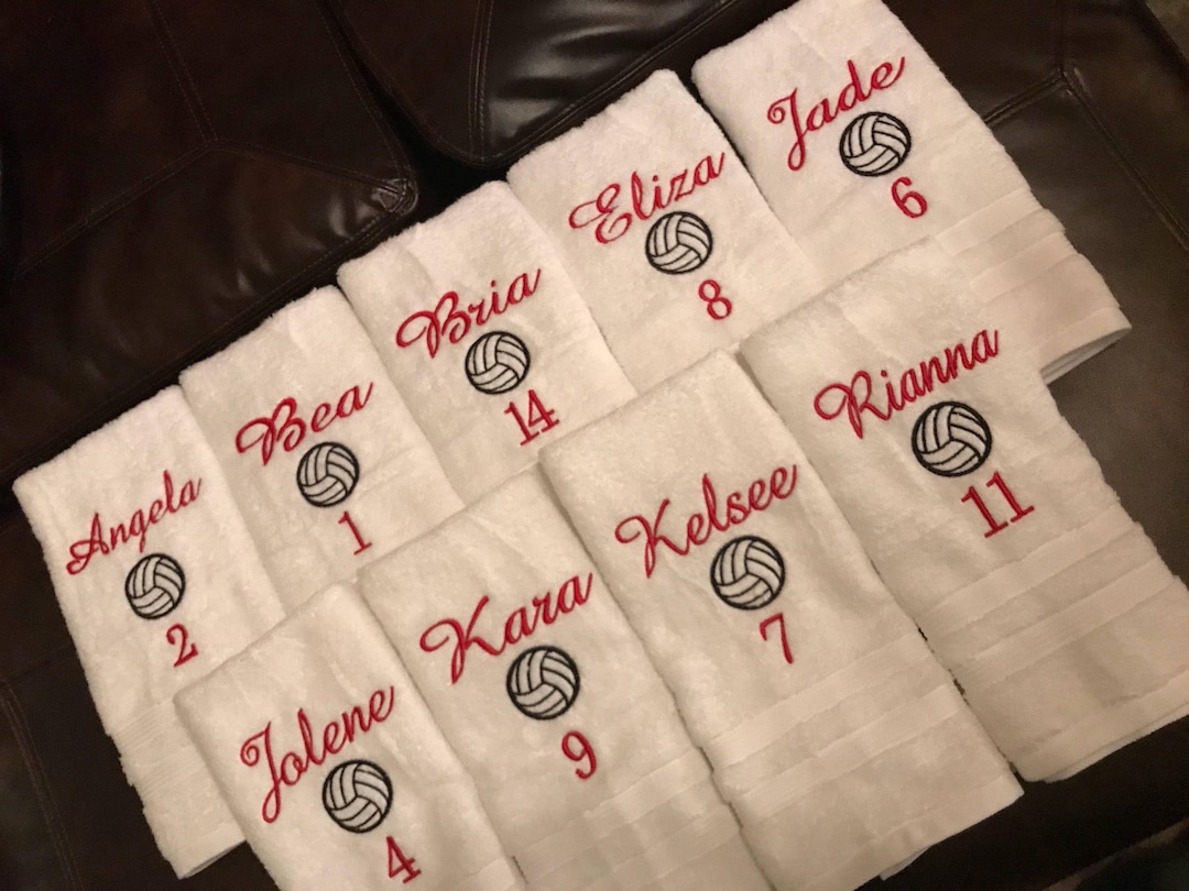 Volleyball Towel/ Sports Towel/team Towel/personalized Bath Towel ...