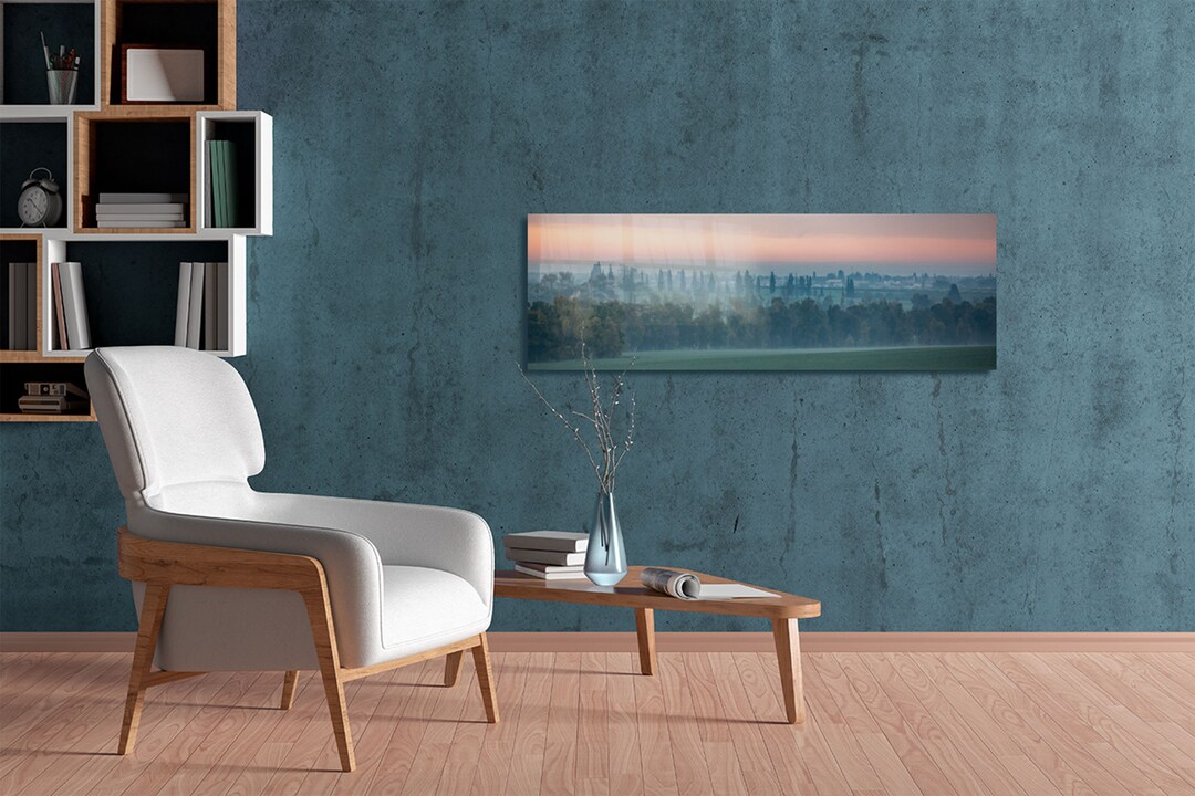 Panoramic Holy Land Israeli Sunrise Landscape With Green Field and ...