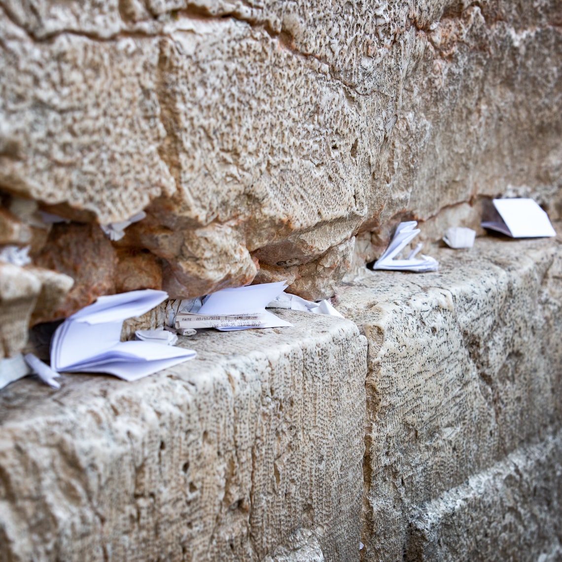 Praying Paper Notes in the Kotel Western Wall Jerusalem - Etsy